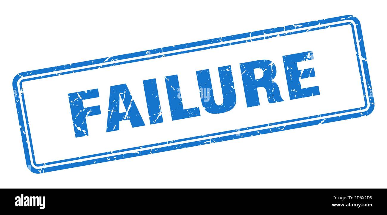 failure stamp. square grunge sign isolated on white background Stock ...