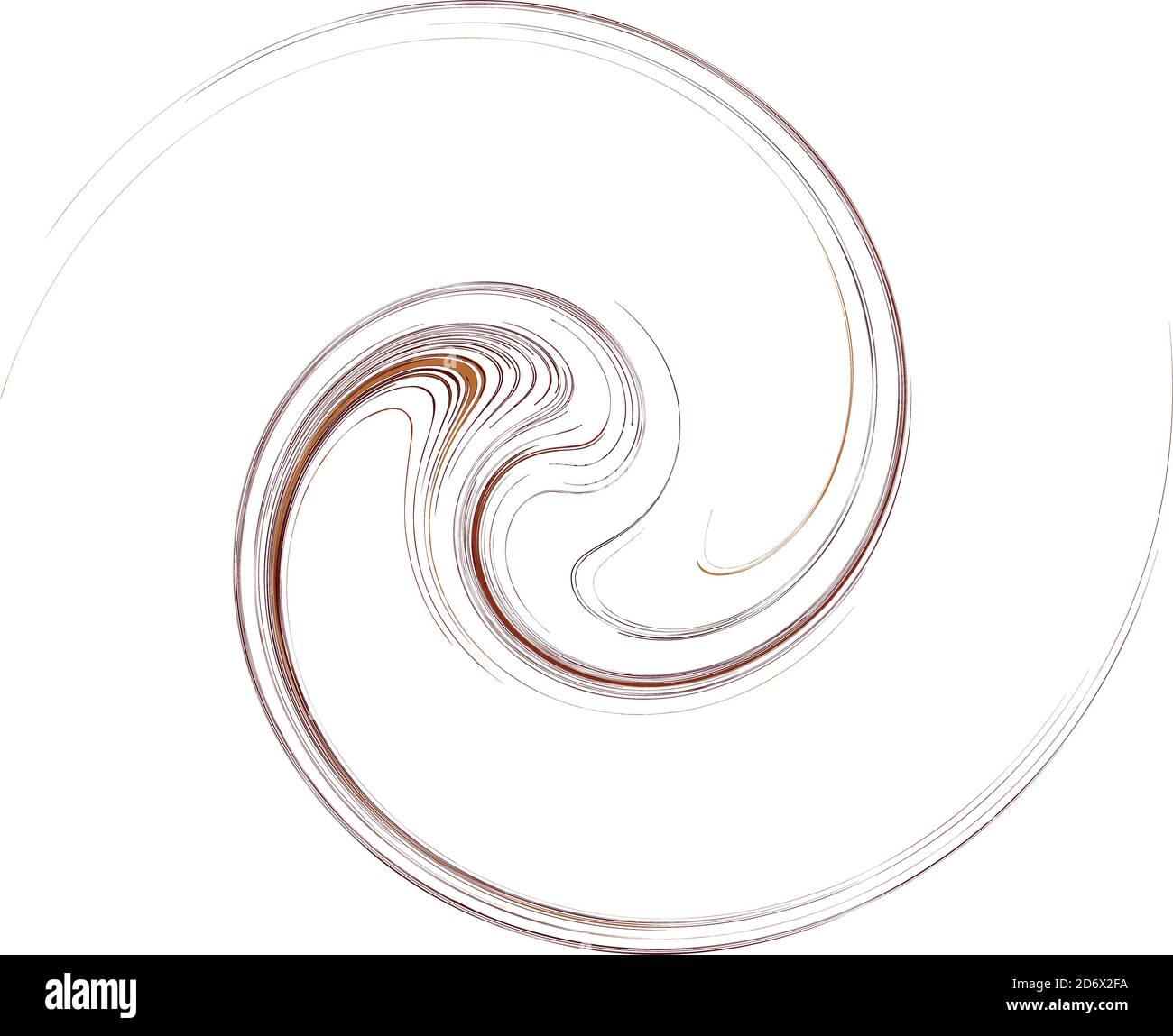 Curve rotated Volute, Helix shape. Colorful Spiral, swirl and twirl ...