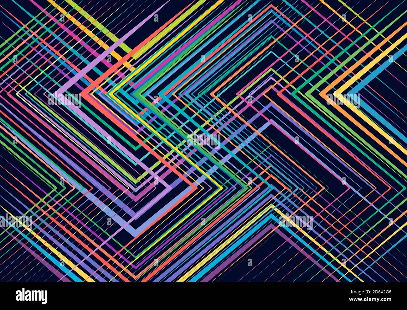 Modern Vivid Vibrant Geometric Structure Network Chaotic Jumble Of Straight Angular