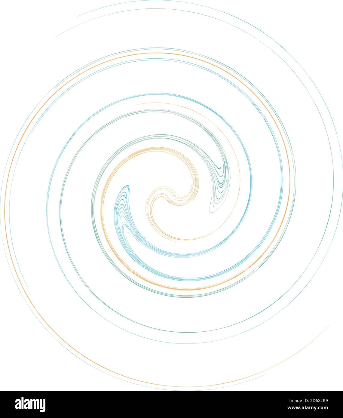 Curve rotated Volute, Helix shape. Colorful Spiral, swirl and twirl ...