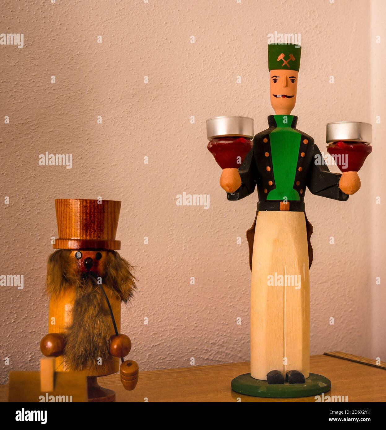 Traditional Christmas wooden figure - Christmas smoker and a miner's ...