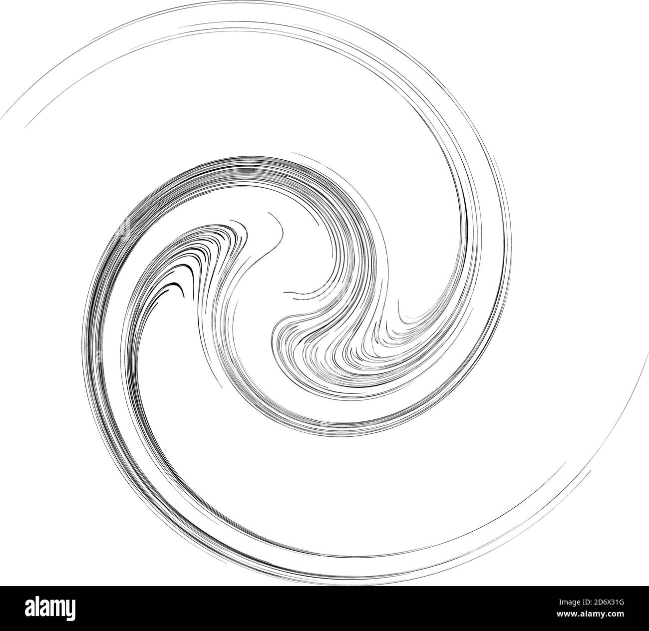 Curve rotated Volute, Helix shape. Spiral, swirl and twirl design ...