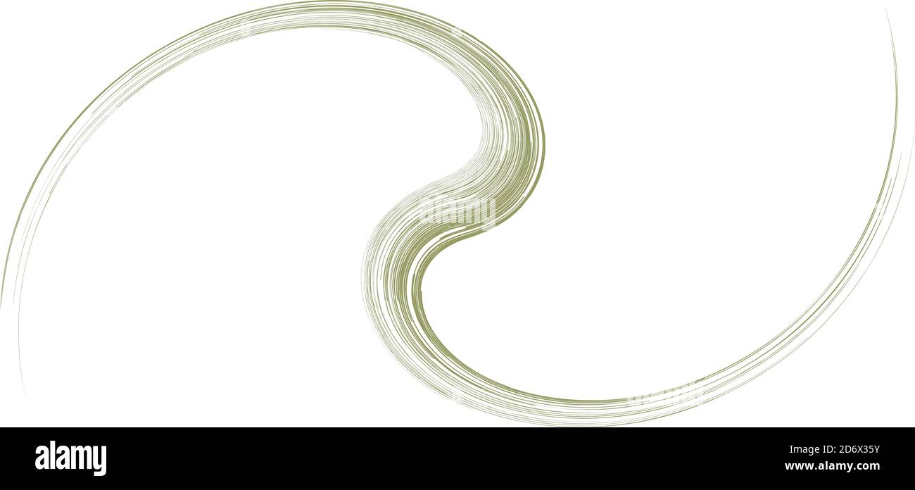 Curve rotated Volute, Helix shape. Colorful Spiral, swirl and twirl ...