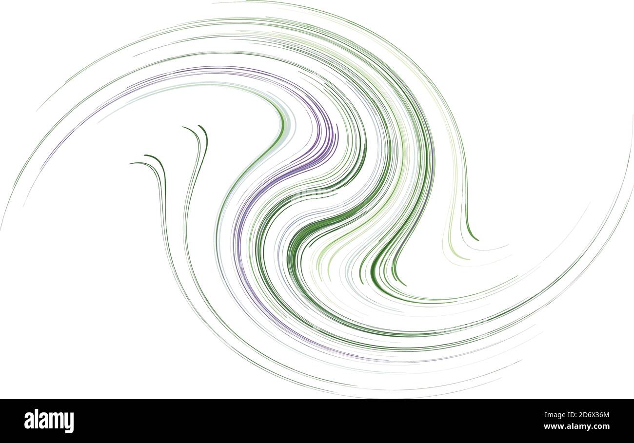 Curve rotated Volute, Helix shape. Colorful Spiral, swirl and twirl ...