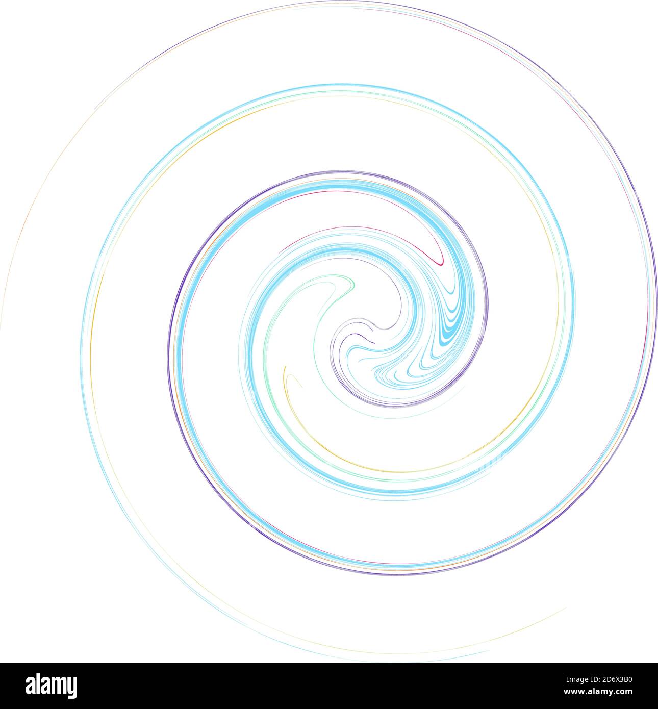 Curve rotated Volute, Helix shape. Colorful Spiral, swirl and twirl ...