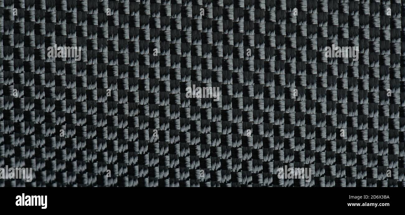 Black fabric fiber pattern macro texture close up view Stock Photo - Alamy