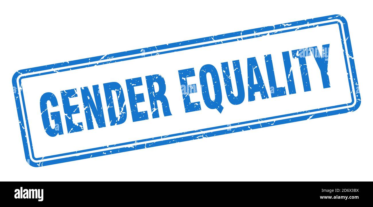gender equality stamp. square grunge sign isolated on white background ...