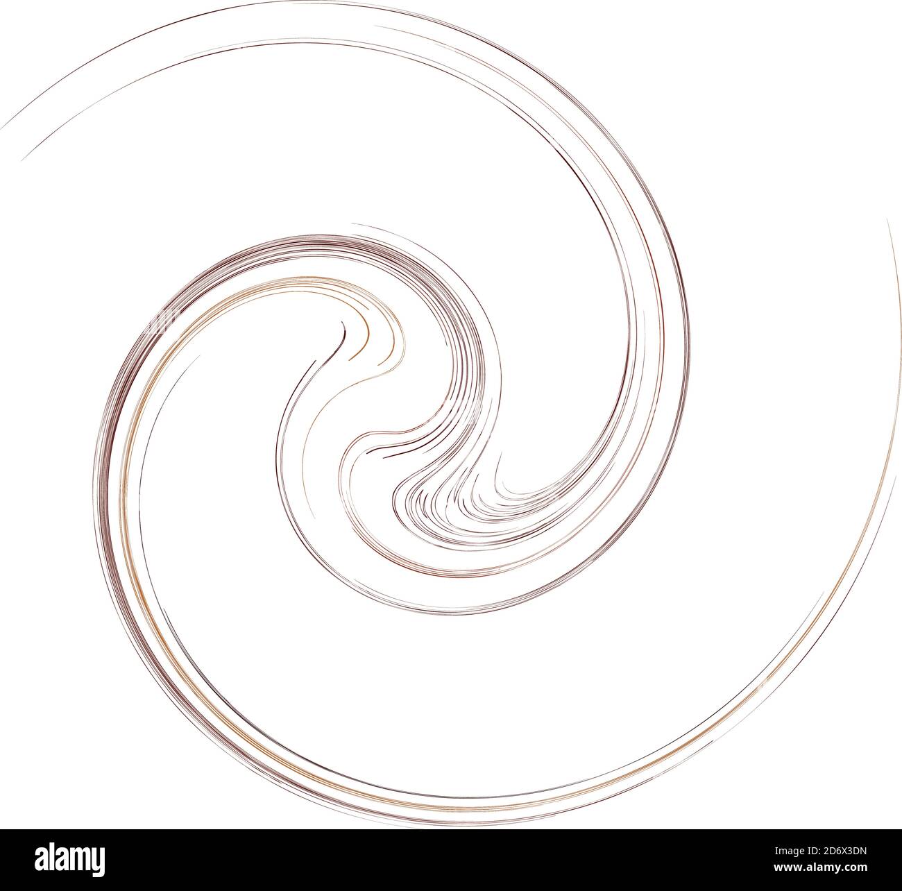 Curve rotated Volute, Helix shape. Colorful Spiral, swirl and twirl ...