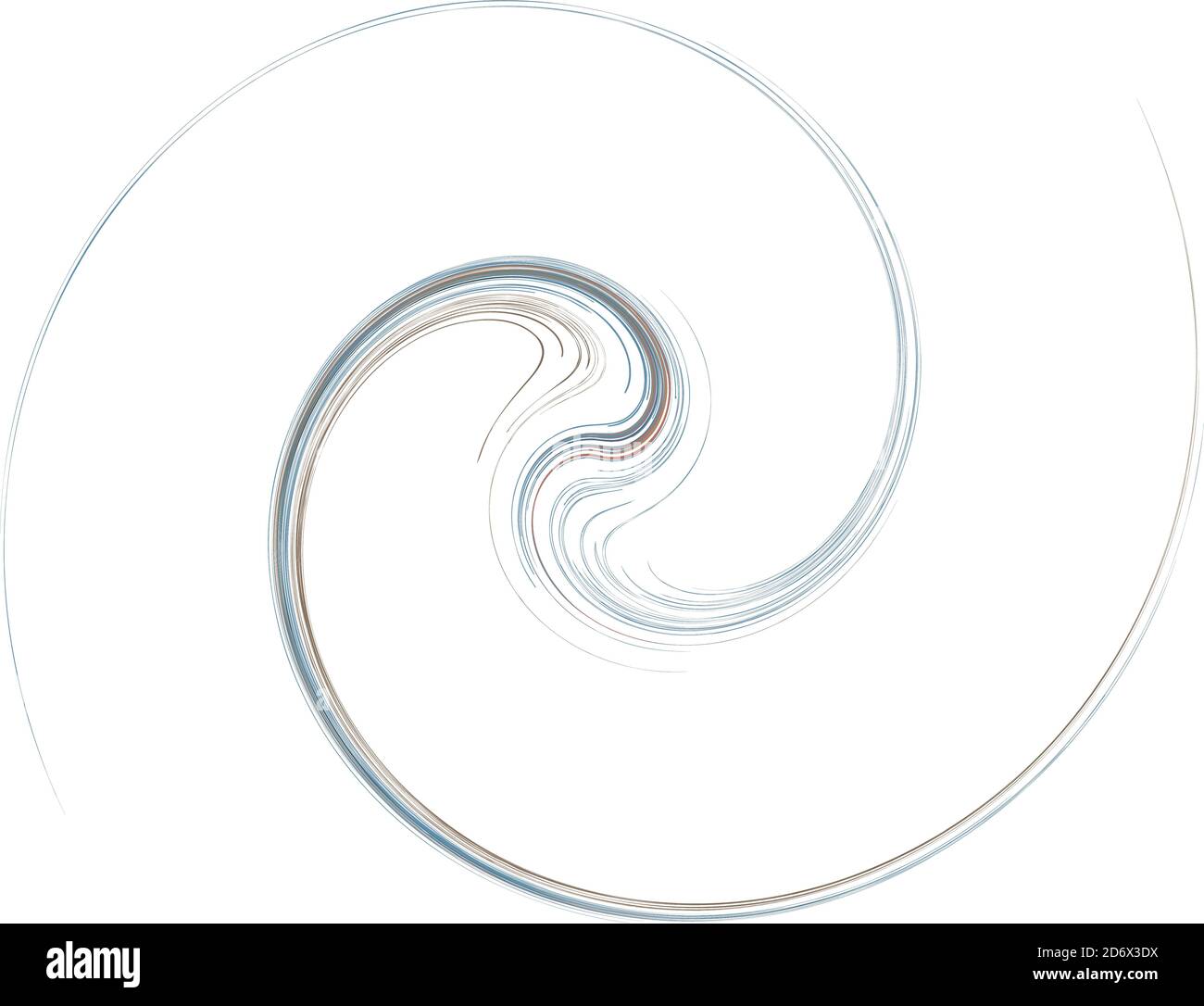 Curve rotated Volute, Helix shape. Colorful Spiral, swirl and twirl ...