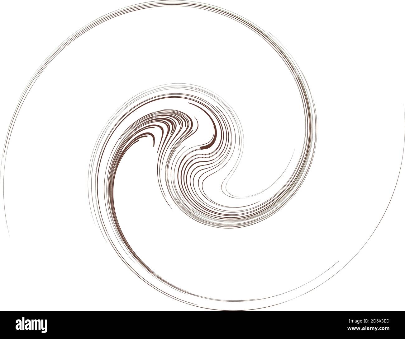 Curve rotated Volute, Helix shape. Colorful Spiral, swirl and twirl ...