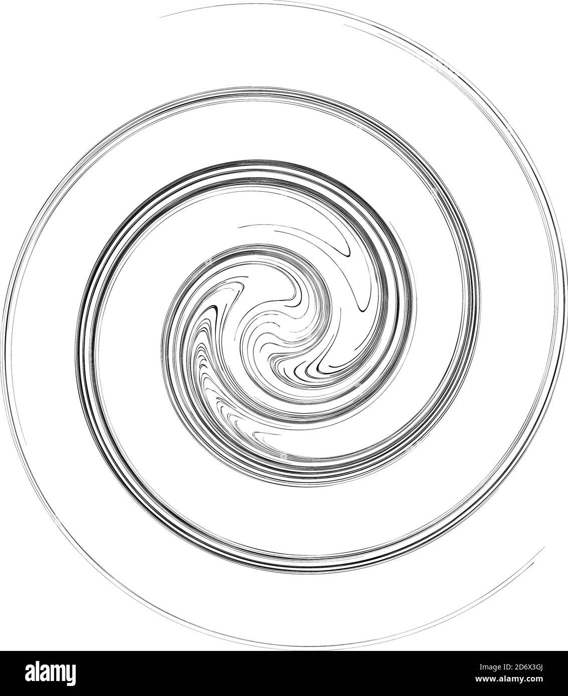 Curve rotated Volute, Helix shape. Spiral, swirl and twirl design ...