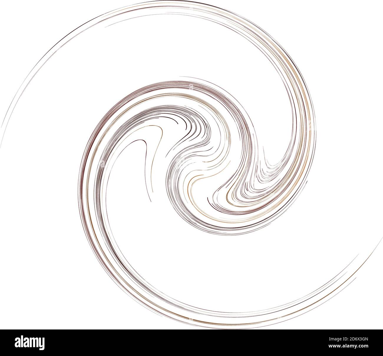 Curve rotated Volute, Helix shape. Colorful Spiral, swirl and twirl ...