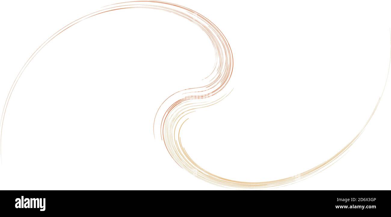 Curve rotated Volute, Helix shape. Colorful Spiral, swirl and twirl ...