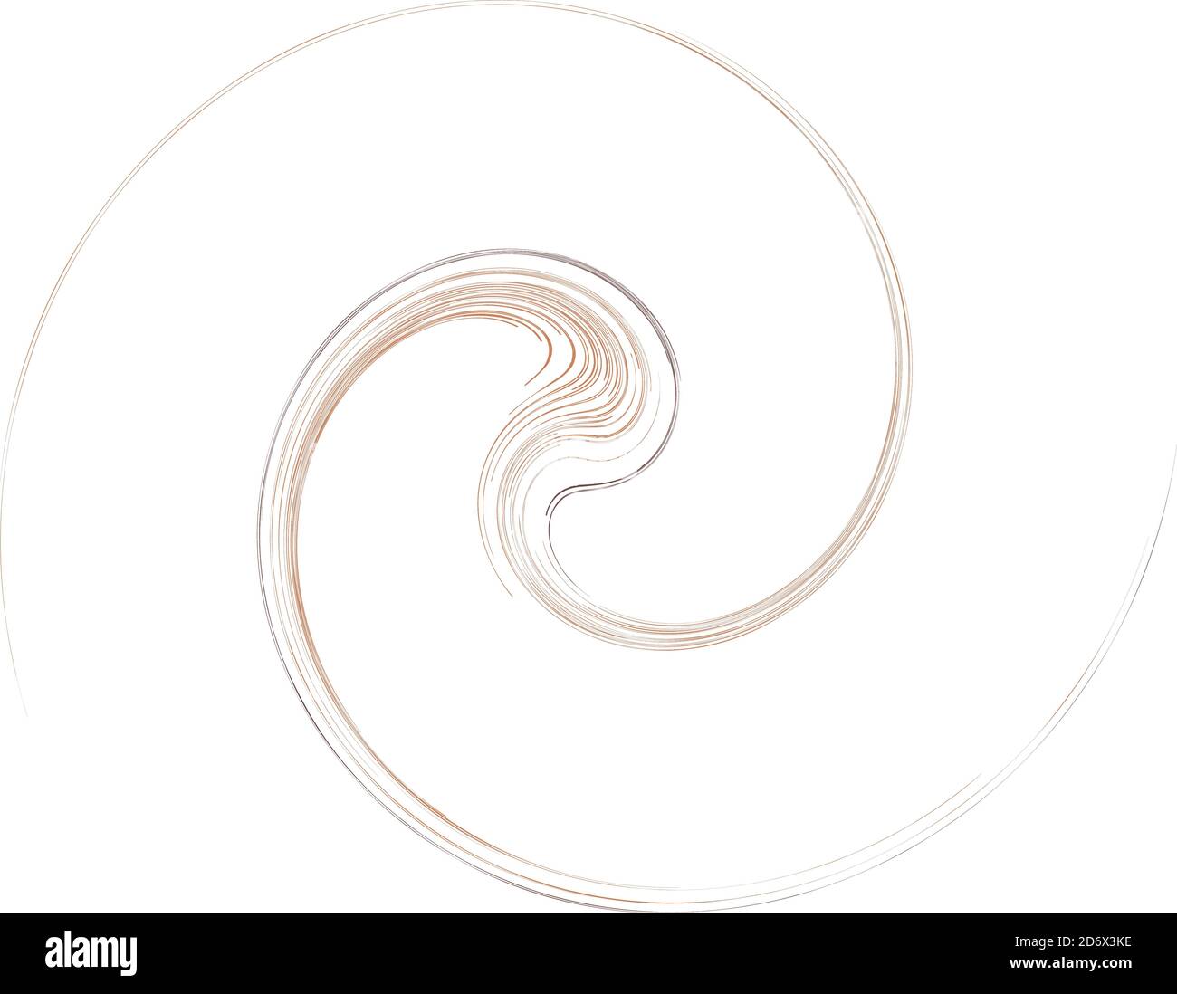 Curve rotated Volute, Helix shape. Colorful Spiral, swirl and twirl ...