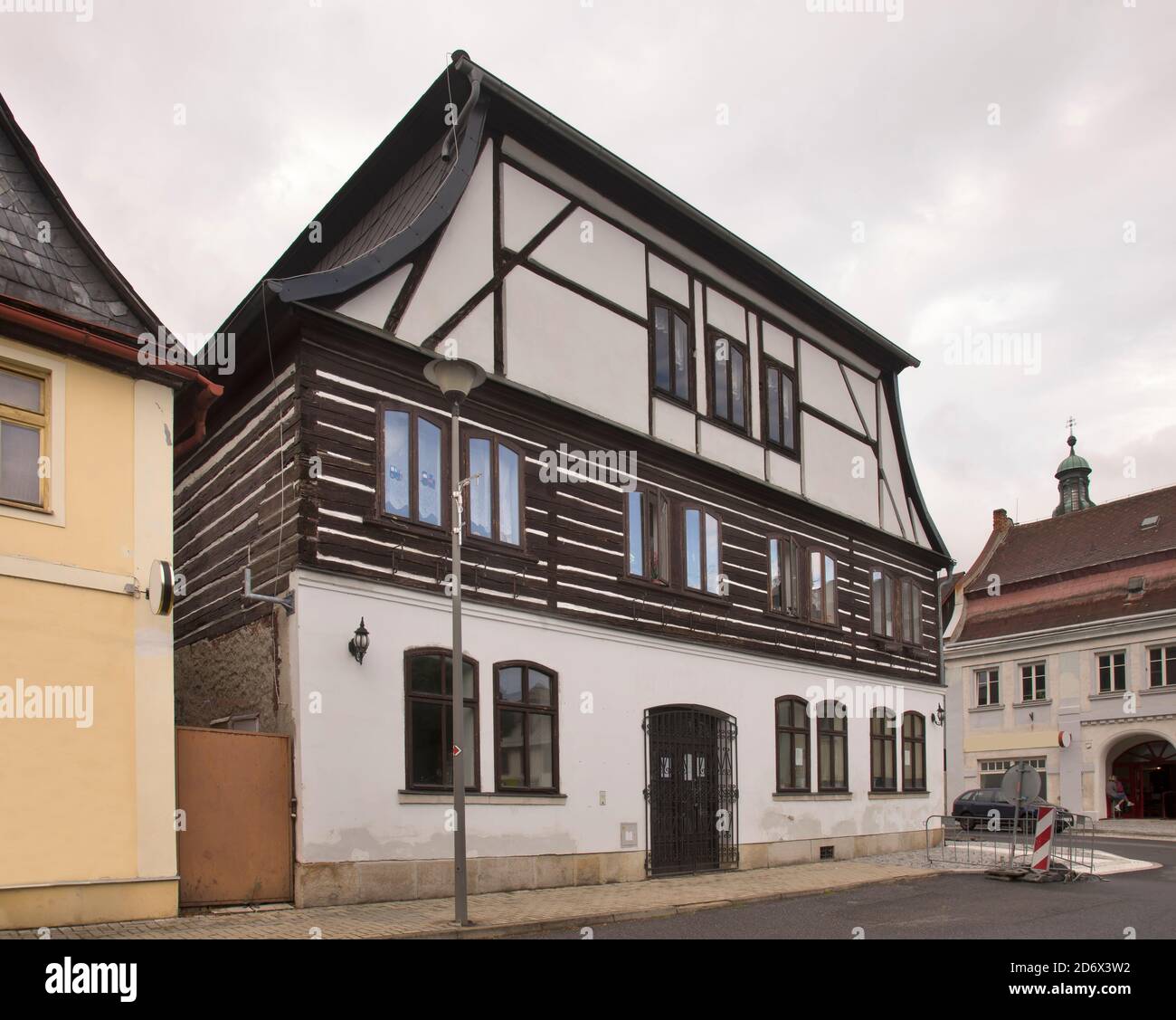 Historical district of Jablonne v Podjestedi. Czech Republic Stock ...