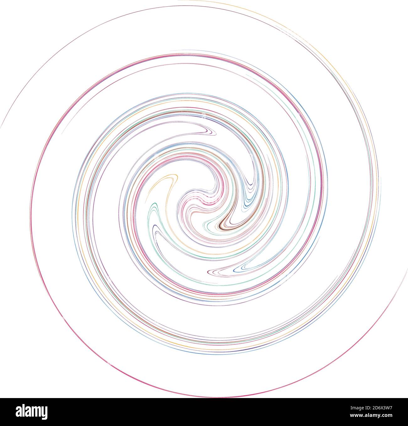 Curve rotated Volute, Helix shape. Colorful Spiral, swirl and twirl ...