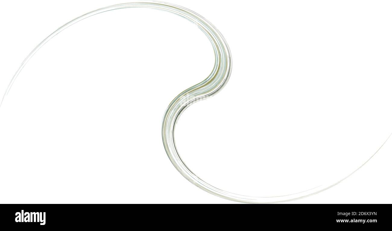 Curve rotated Volute, Helix shape. Colorful Spiral, swirl and twirl ...