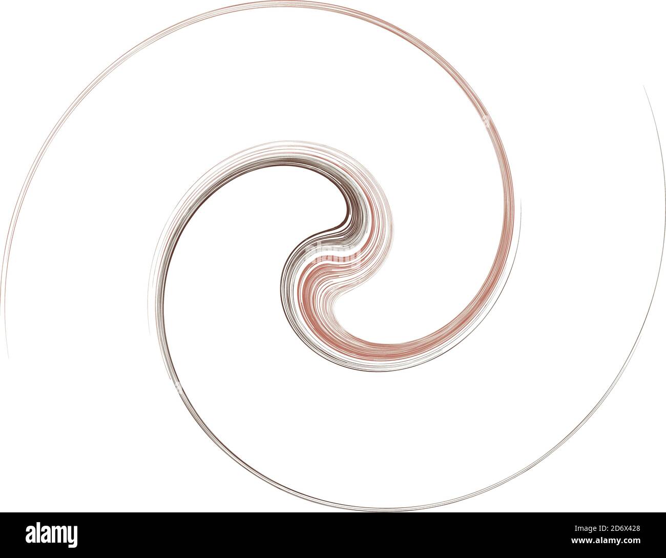 Curve rotated Volute, Helix shape. Colorful Spiral, swirl and twirl ...