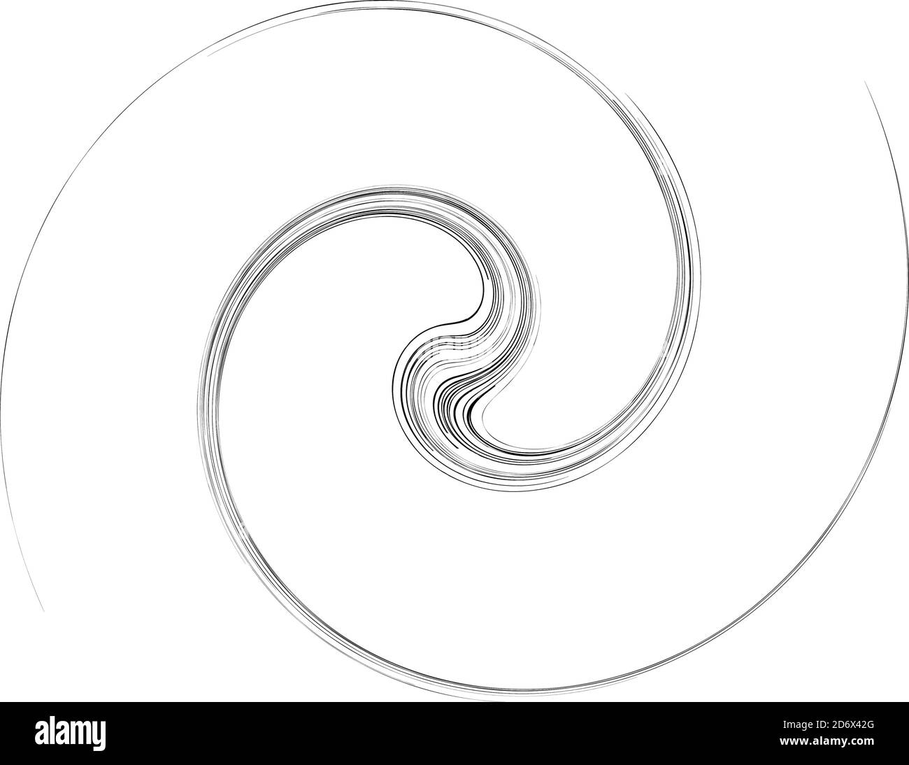 Curve rotated Volute, Helix shape. Spiral, swirl and twirl design ...