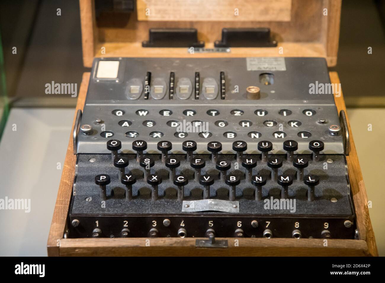 Enigma machine, German electro mechanical rotor cipher machine, used by ...