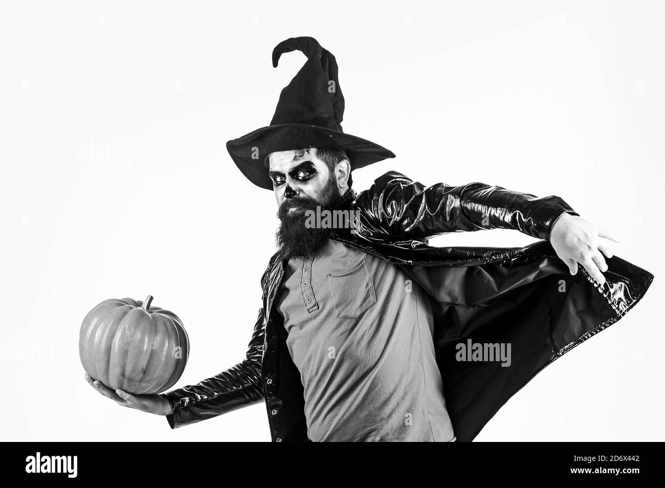 Devil man pumpkin halloween Black and White Stock Photos & Images - Alamy