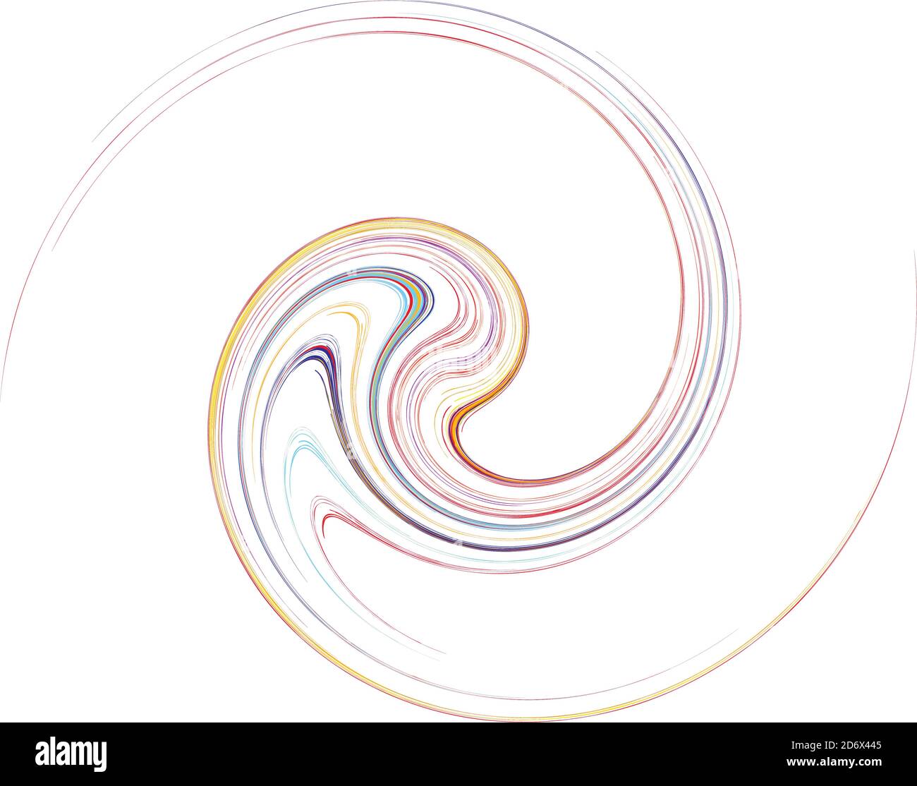 Curve rotated Volute, Helix shape. Colorful Spiral, swirl and twirl ...