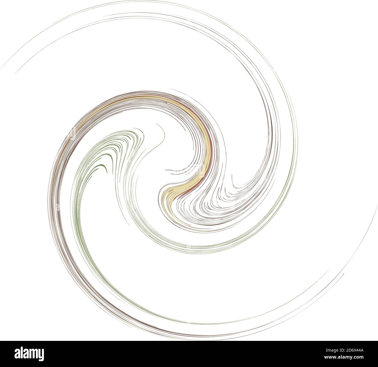 Curve rotated Volute, Helix shape. Colorful Spiral, swirl and twirl ...