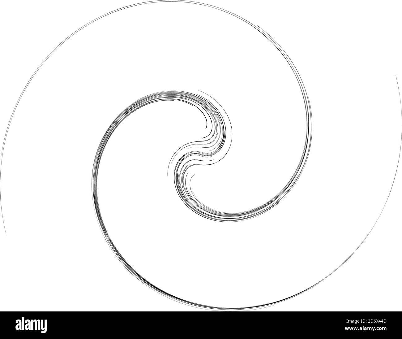 Curve rotated Volute, Helix shape. Spiral, swirl and twirl design ...