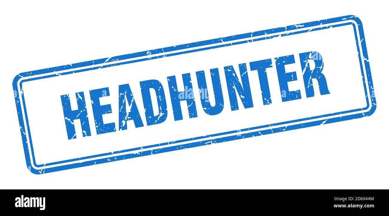 headhunter stamp. square grunge sign isolated on white background Stock ...