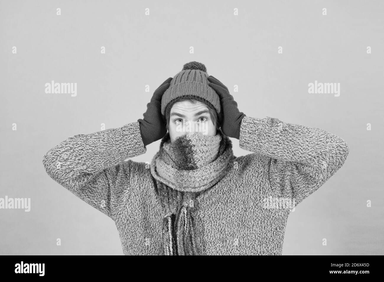 Warm and cold expression Black and White Stock Photos & Images - Alamy