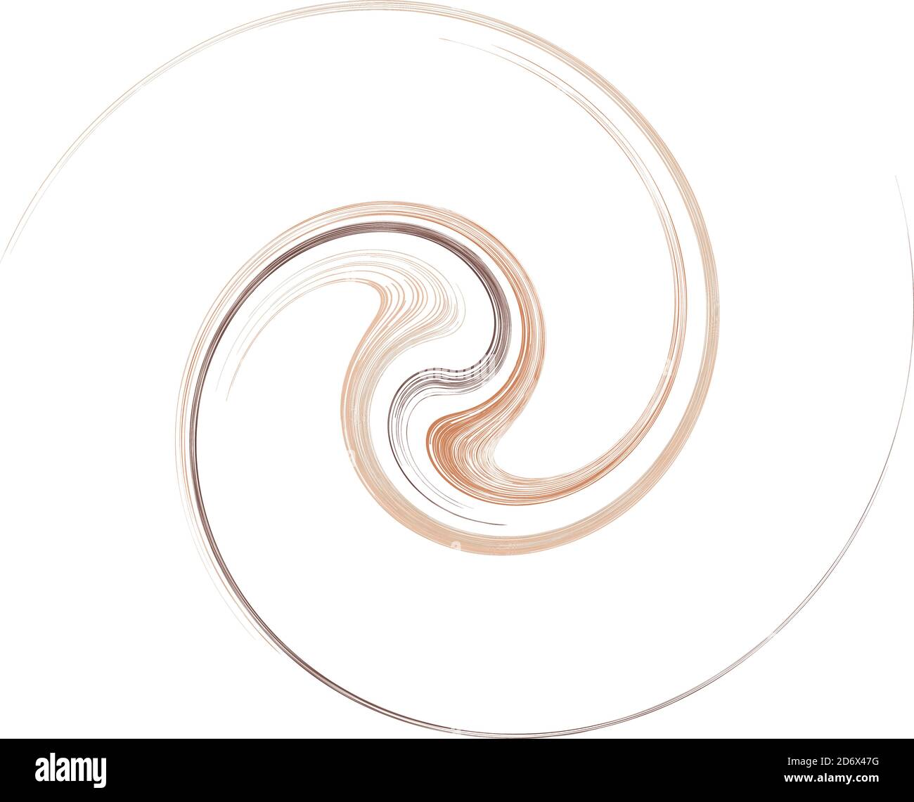 Curve rotated Volute, Helix shape. Colorful Spiral, swirl and twirl ...