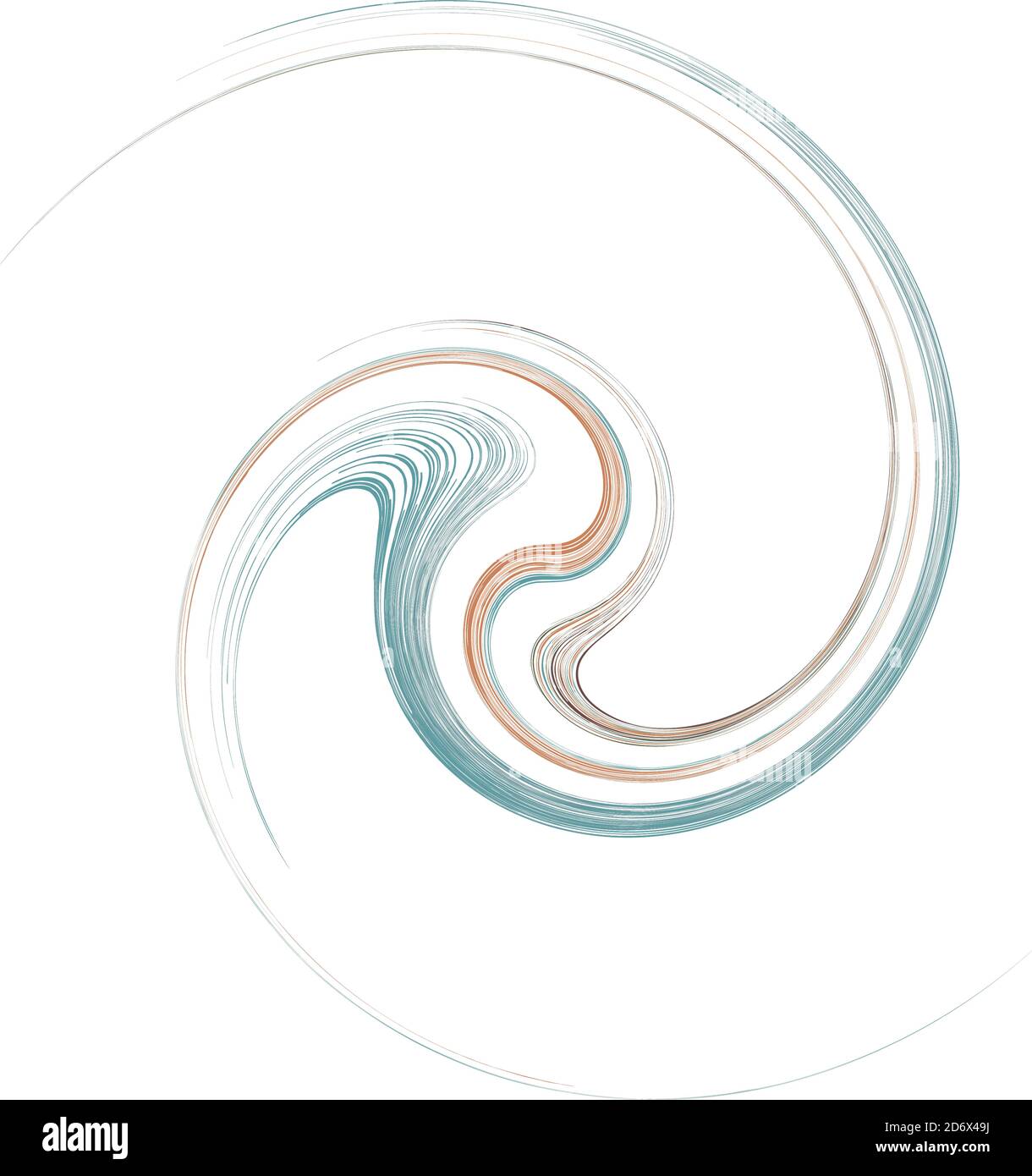 Curve rotated Volute, Helix shape. Colorful Spiral, swirl and twirl ...