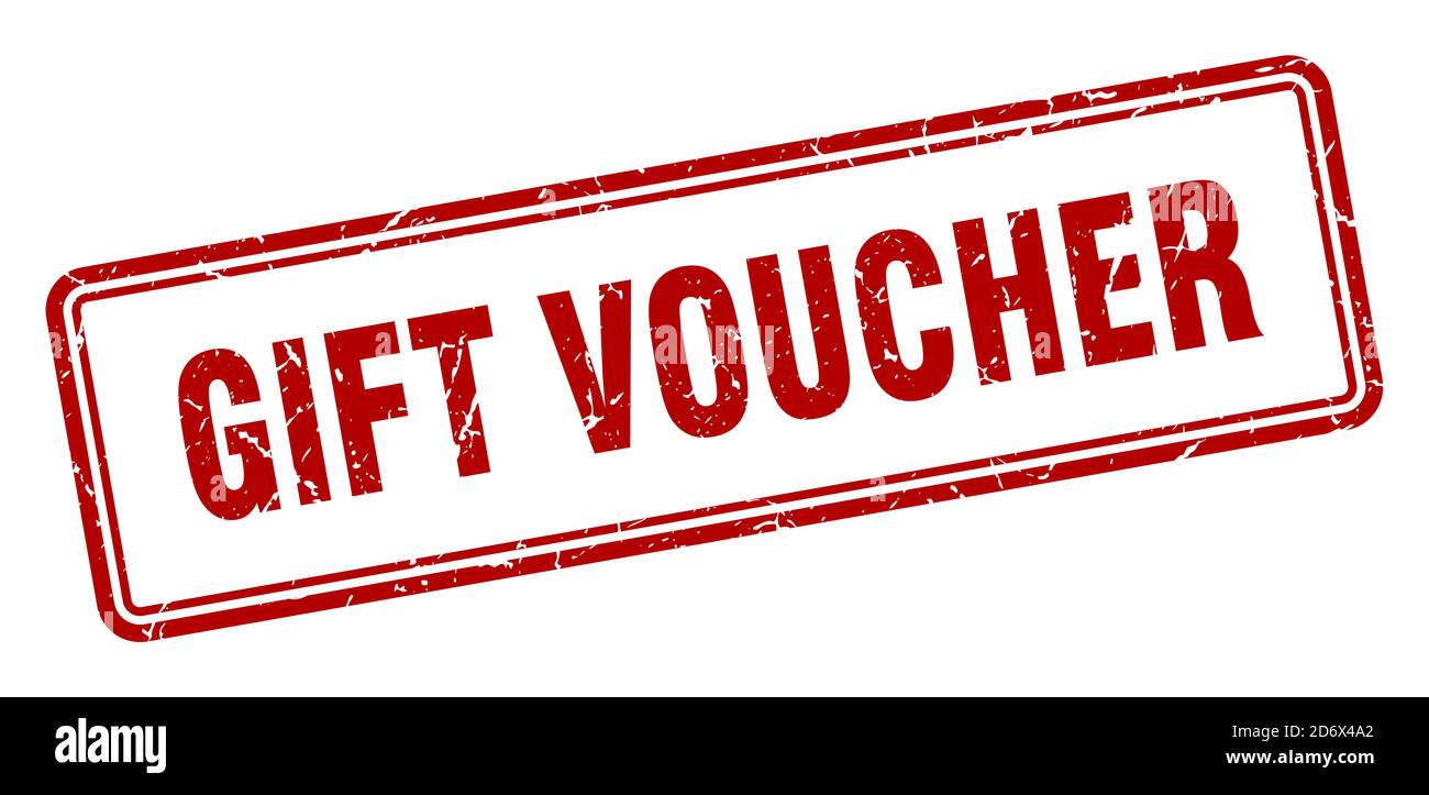 gift voucher stamp. square grunge sign isolated on white background ...