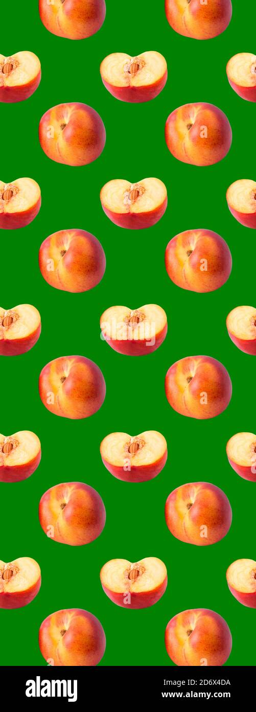 Pattern of fresh fruits isolated on creative colored texture Stock ...