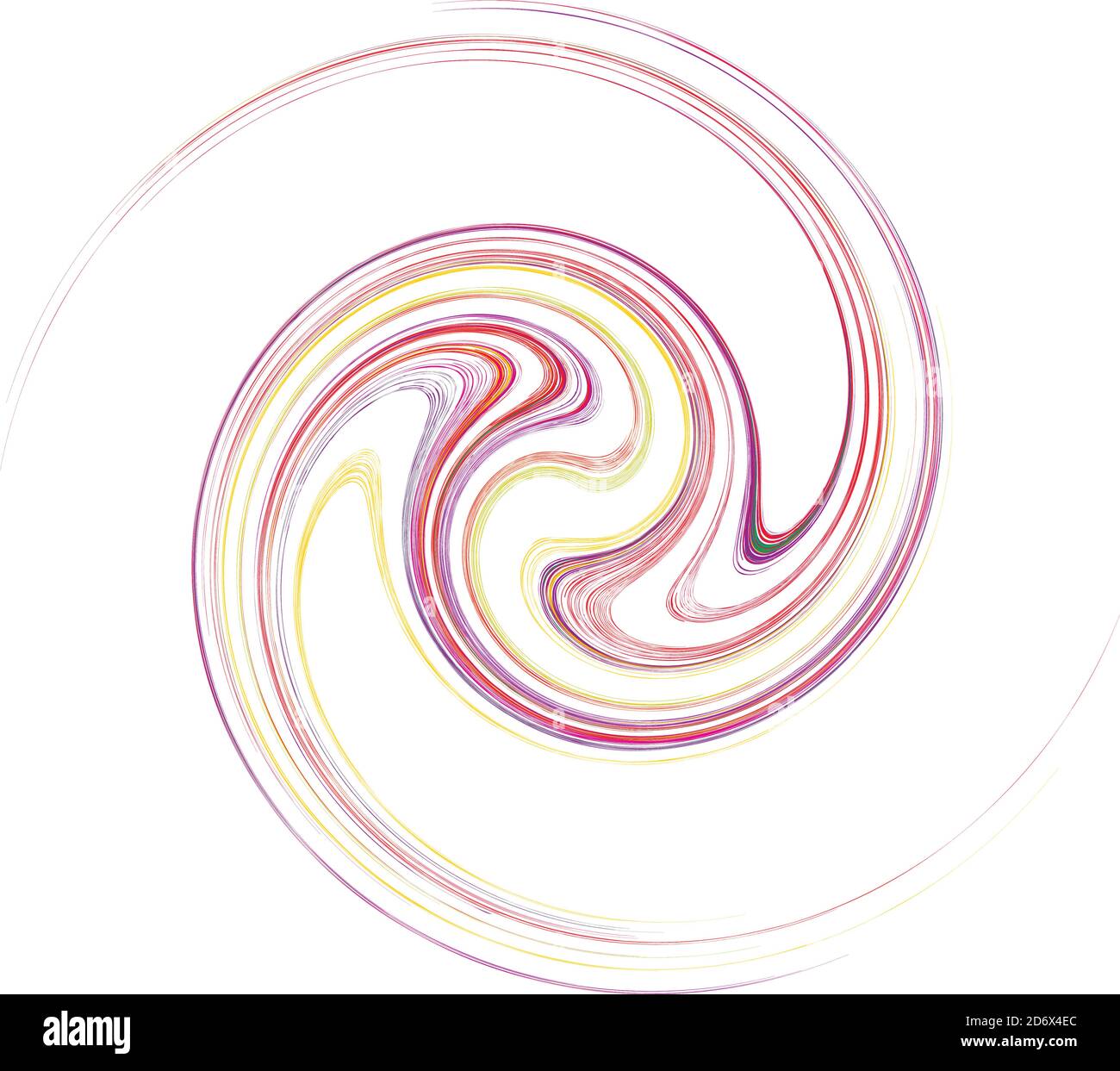 Curve rotated Volute, Helix shape. Colorful Spiral, swirl and twirl ...