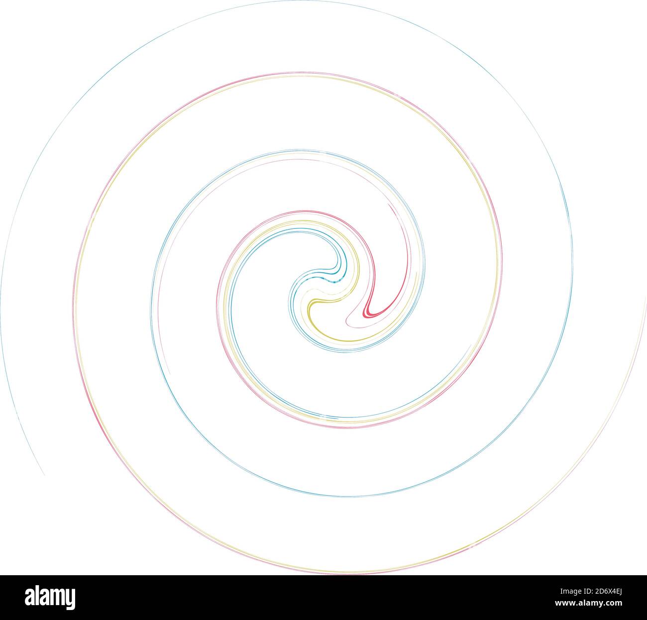 Curve rotated Volute, Helix shape. Colorful Spiral, swirl and twirl ...