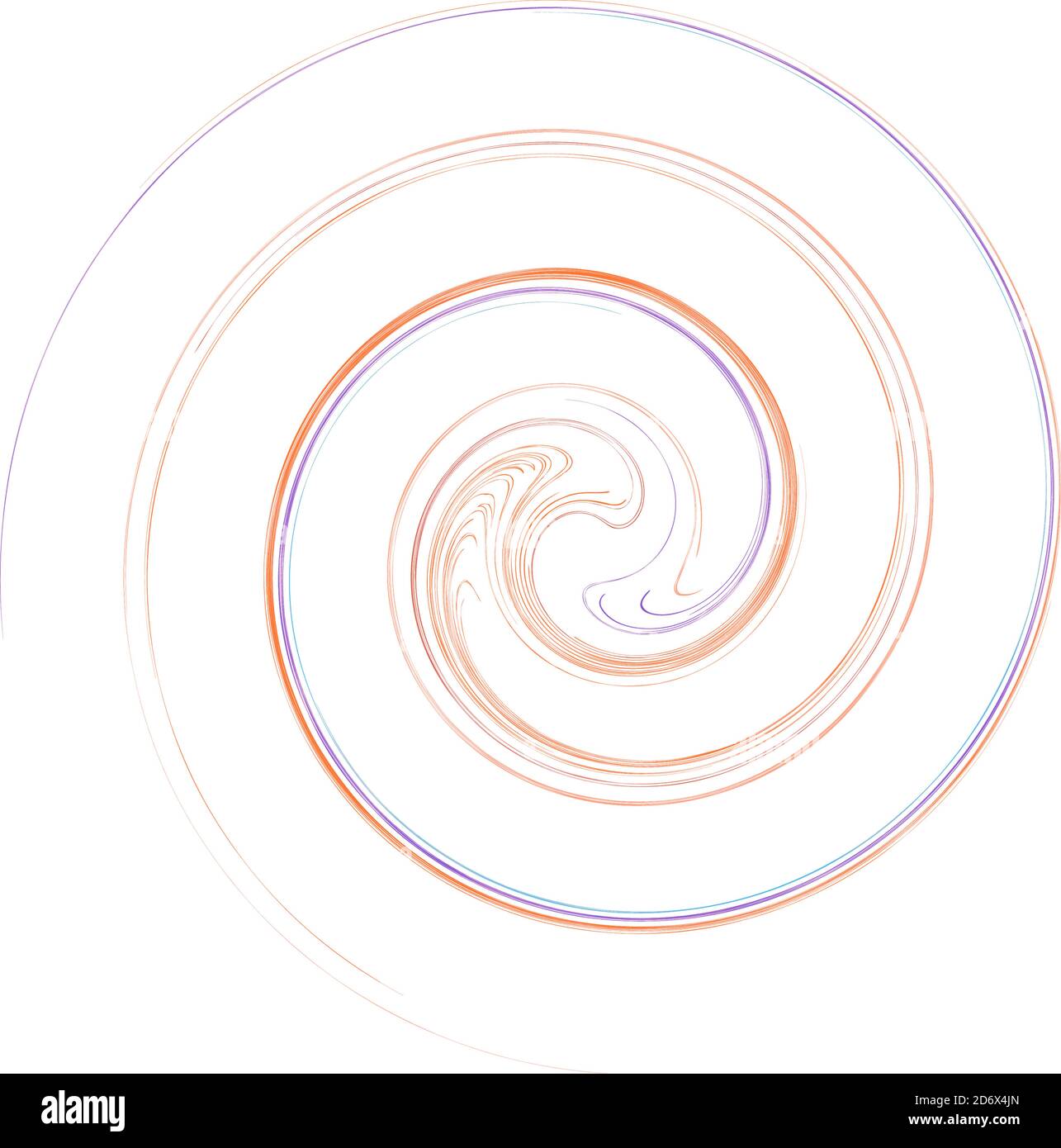 Curve rotated Volute, Helix shape. Colorful Spiral, swirl and twirl ...