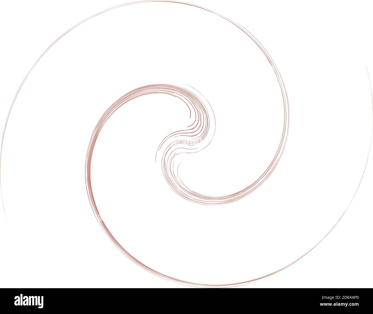 Curve rotated Volute, Helix shape. Colorful Spiral, swirl and twirl ...