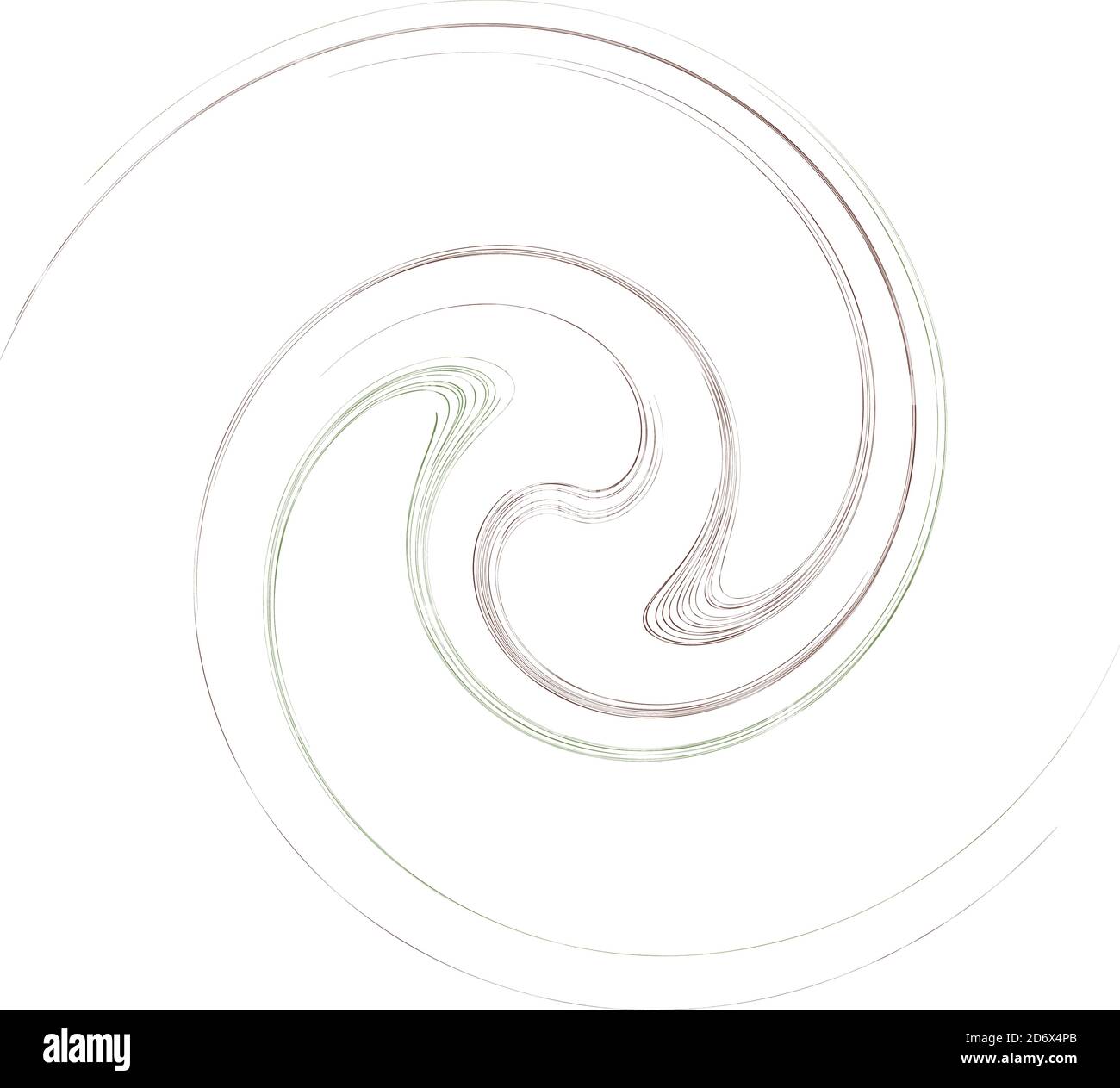 Curve rotated Volute, Helix shape. Colorful Spiral, swirl and twirl ...