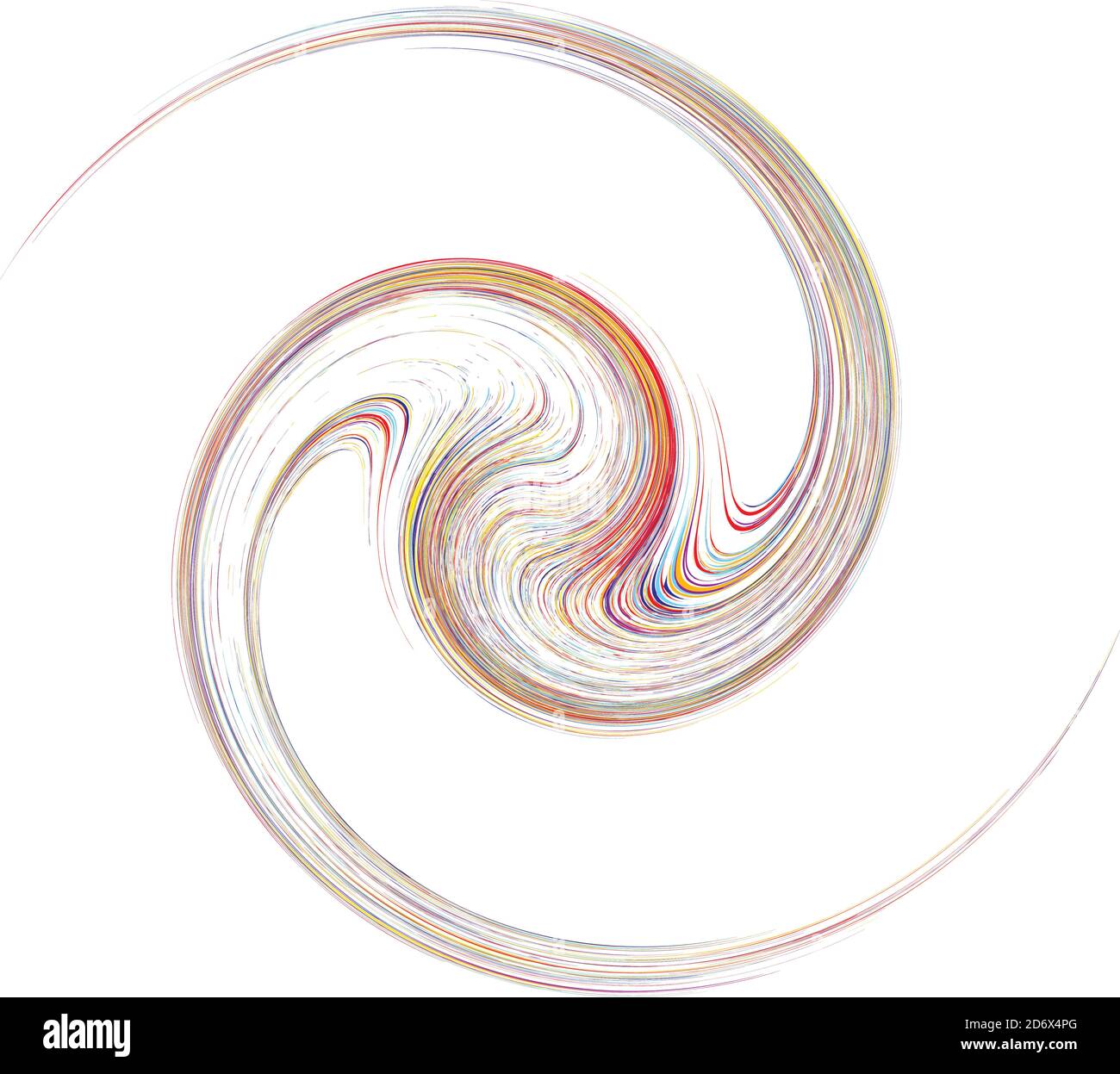 Curve rotated Volute, Helix shape. Colorful Spiral, swirl and twirl ...
