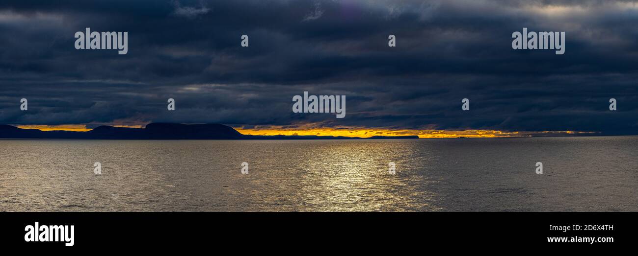 Sunset across Loch Ewe from the southern side, by the B8057, Wester ...