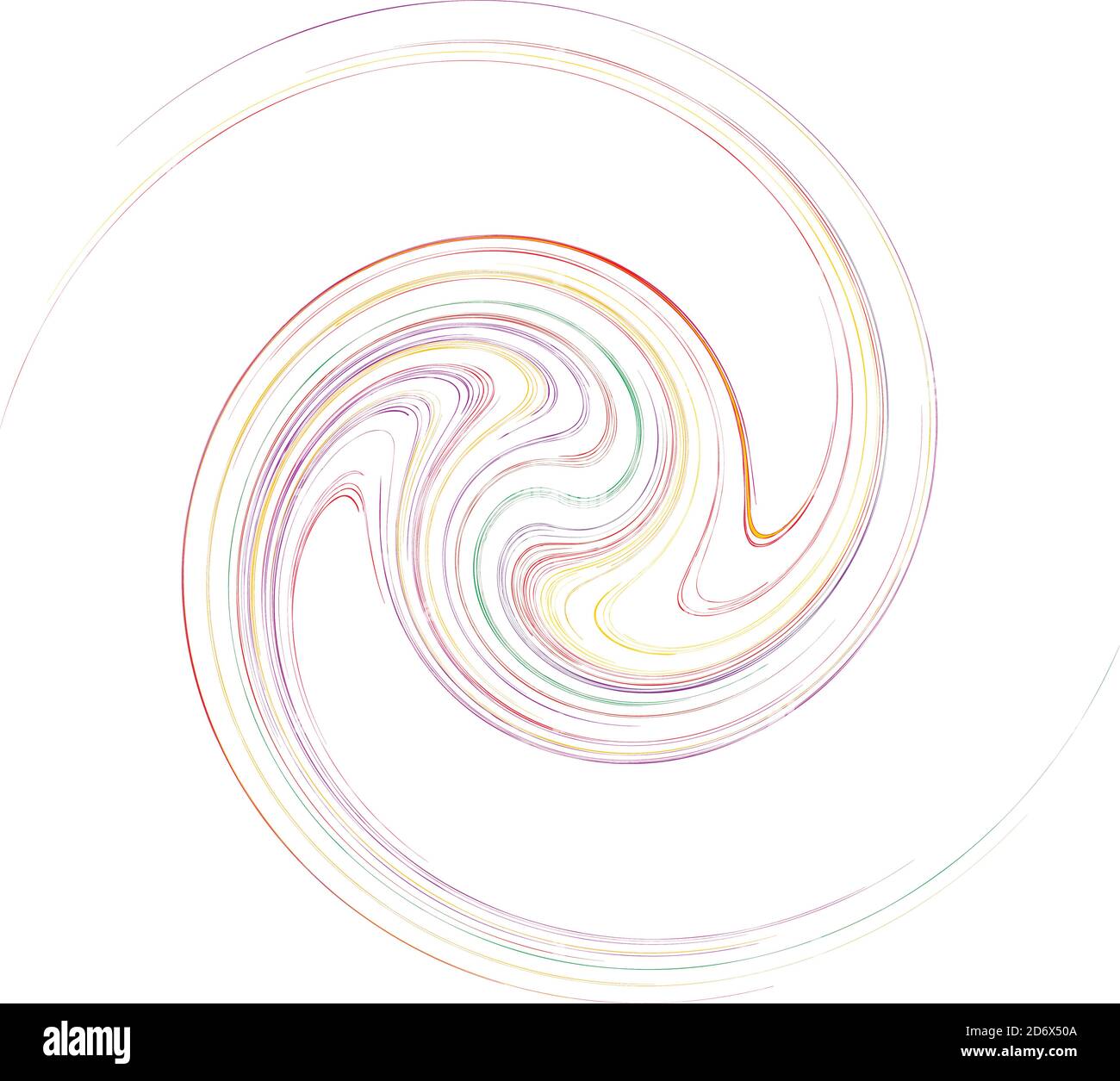 Curve rotated Volute, Helix shape. Colorful Spiral, swirl and twirl ...