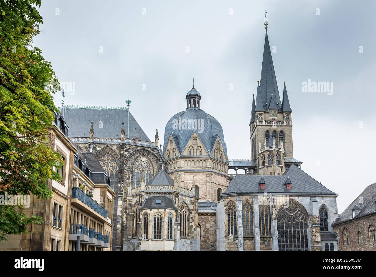 Aachen Germany Cathedral is a UNESCO world heritage site. Dramatic ...