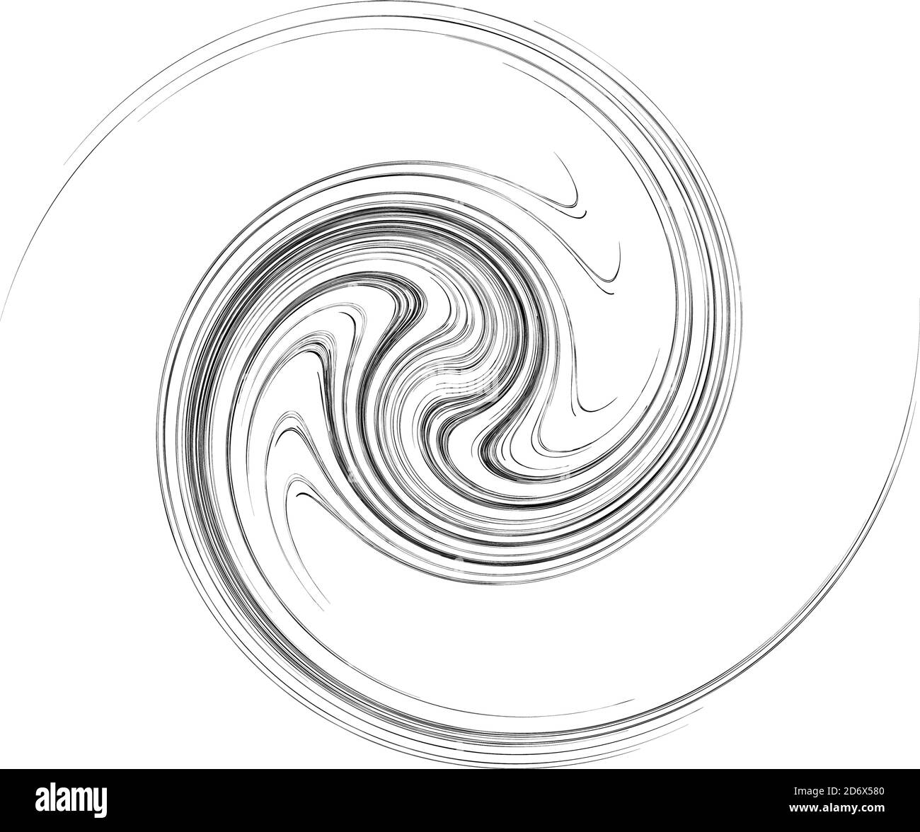 Curve rotated Volute, Helix shape. Spiral, swirl and twirl design ...
