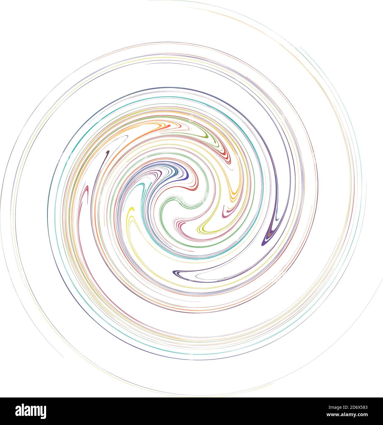 Curve rotated Volute, Helix shape. Colorful Spiral, swirl and twirl ...