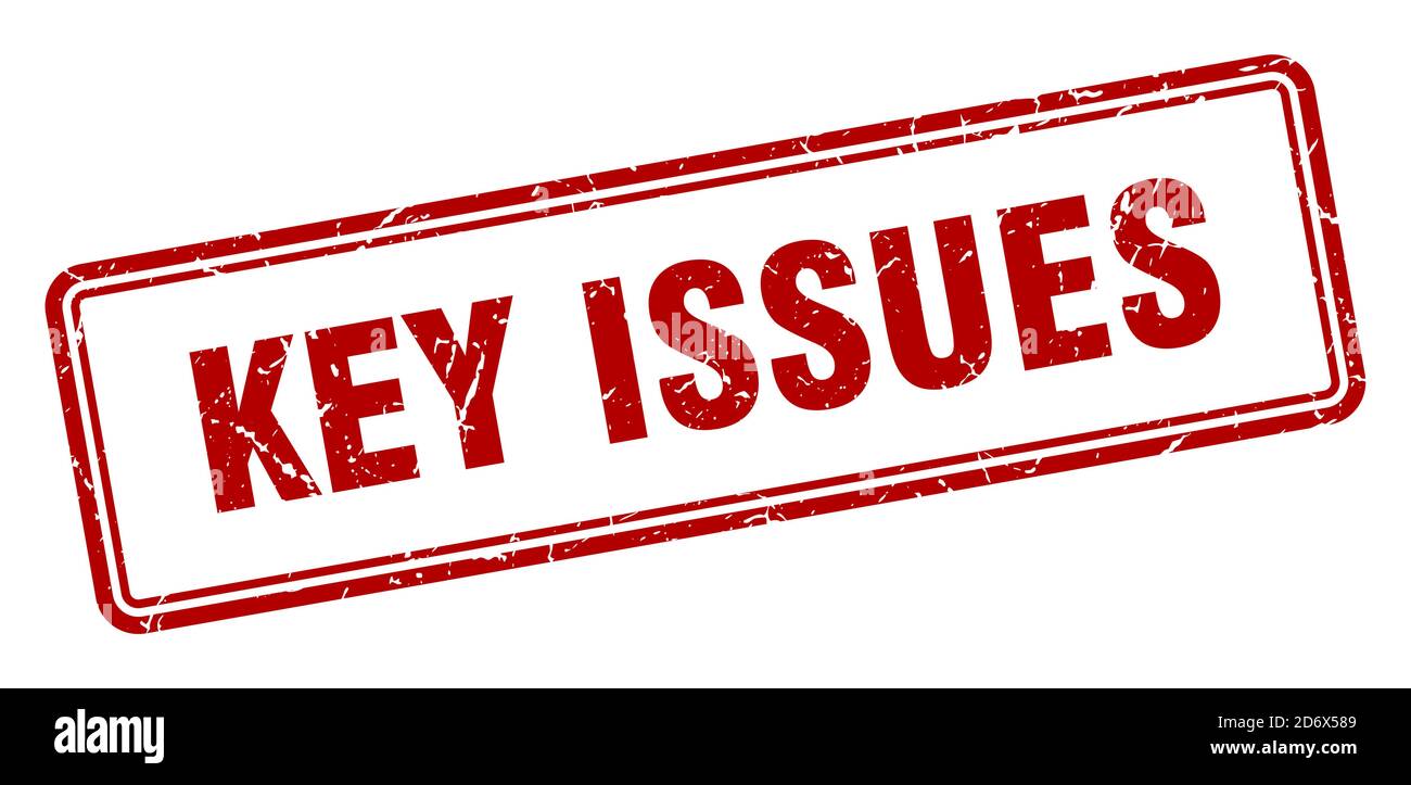 key issues stamp. square grunge sign isolated on white background Stock ...