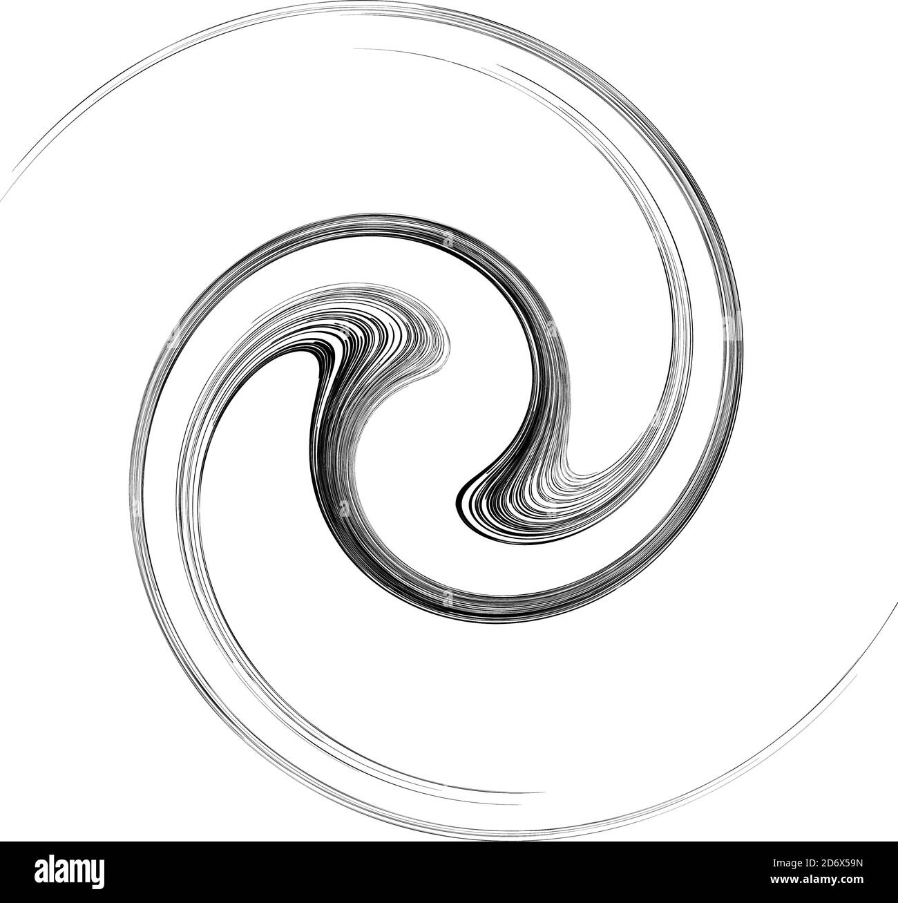 Curve rotated Volute, Helix shape. Spiral, swirl and twirl design ...