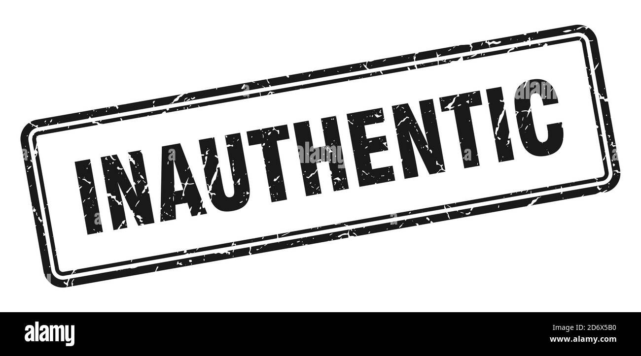 inauthentic stamp. square grunge sign isolated on white background Stock Vector Image & Art - Alamy