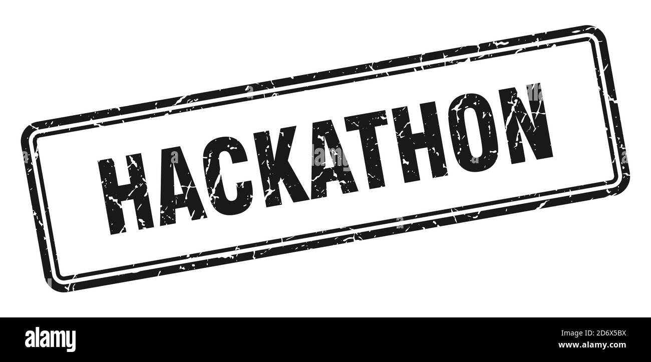 hackathon stamp. square grunge sign isolated on white background Stock ...