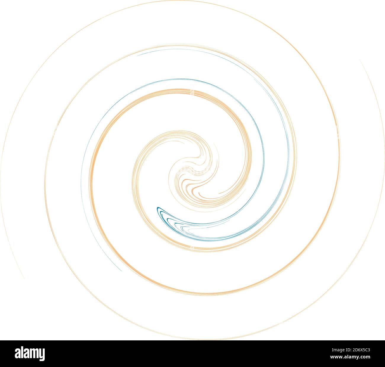 Curve rotated Volute, Helix shape. Colorful Spiral, swirl and twirl ...